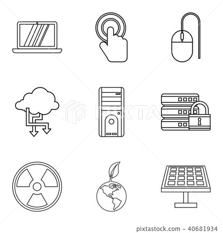 Operational service icons set, outline style-插圖素材 [40681934] - PIXTA圖庫