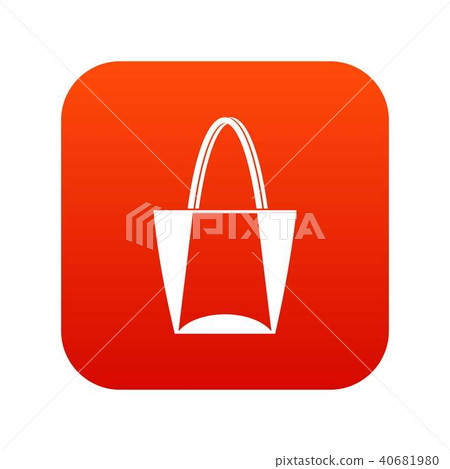 Big bag icon digital red - Stock Illustration [40681980] - PIXTA