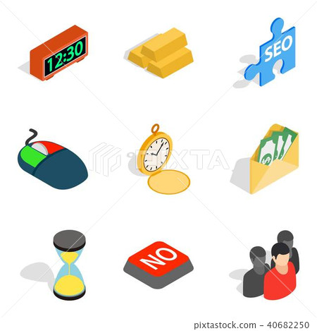 Transaction icons set, isometric style - Stock Illustration [40682250 ...
