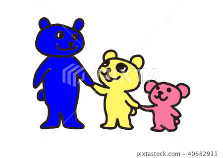 Bear bear parent and child illustration - Stock Illustration [40682911 ...
