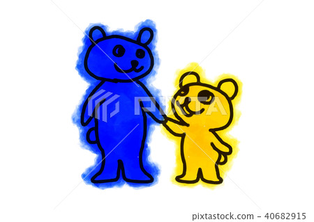 Bear bear parent and child illustration - Stock Illustration [40682915 ...