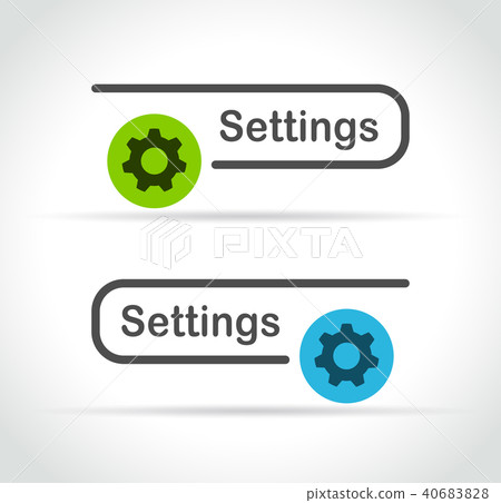 settings web buttons on white background - Stock Illustration [40683828 ...