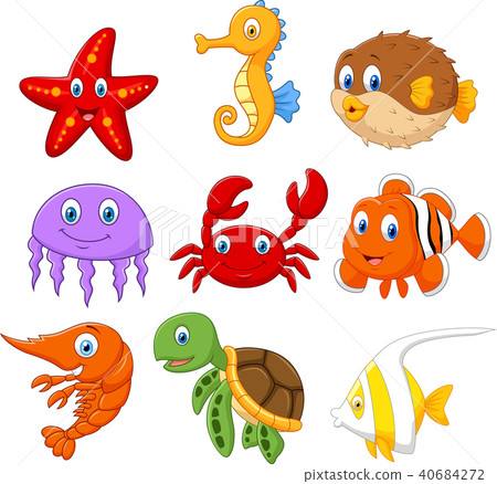 Cartoon fish collection set - Stock Illustration [40684272] - PIXTA