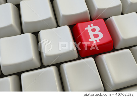 Computer keyboard with bitcoin buttons - Stock Illustration [40702182 ...