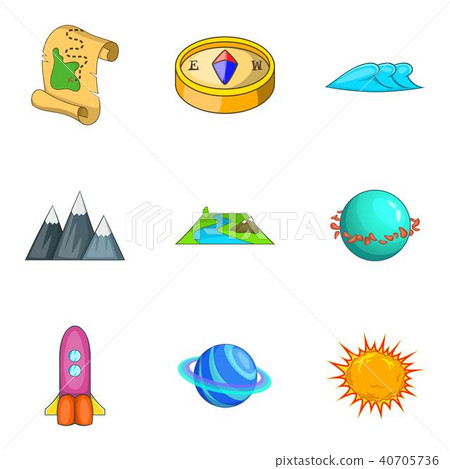 Pathfinder icons set, cartoon style - Stock Illustration [40705736] - PIXTA