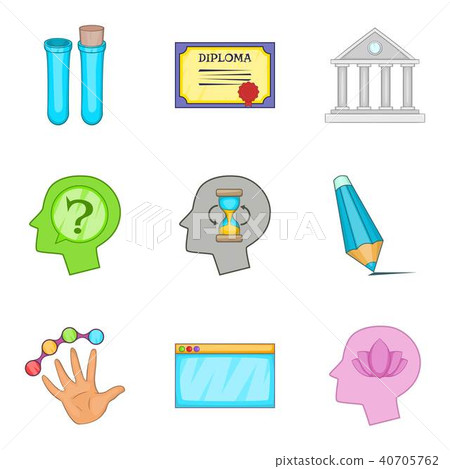 Human soul icons set, cartoon style - Stock Illustration [40705762] - PIXTA