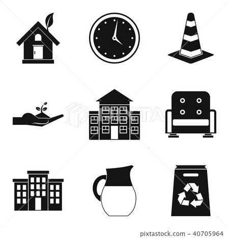 Manor icons set, simple style - Stock Illustration [40705964] - PIXTA