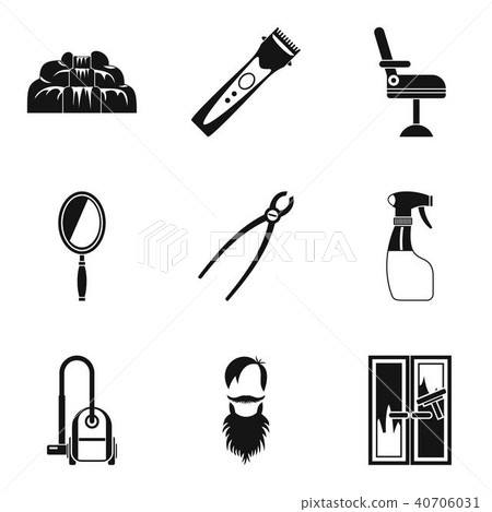 Body treatment icons set, simple style - Stock Illustration [40706031 ...