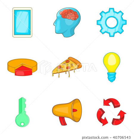Work flow icons set, cartoon style - Stock Illustration [40706543] - PIXTA