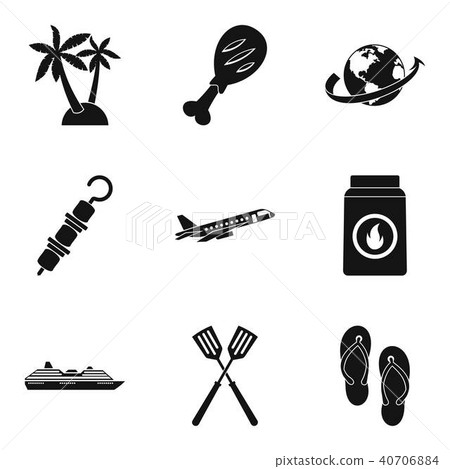 Interval icons set, simple style - Stock Illustration [40706884] - PIXTA