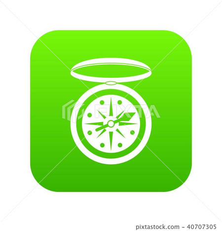 Compass icon digital green - Stock Illustration [40707305] - PIXTA