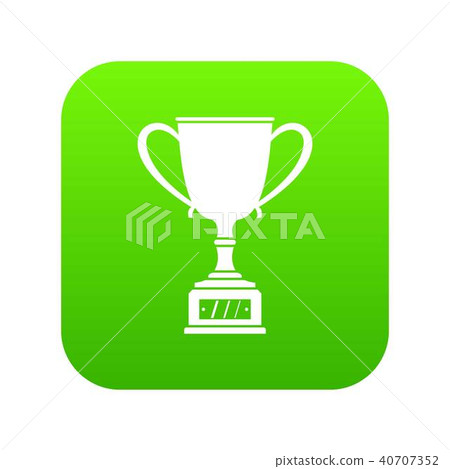 Winner cup icon digital green - Stock Illustration [40707352] - PIXTA