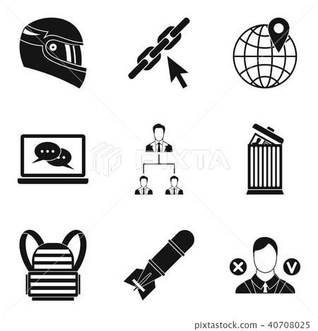Conquest icons set, simple style - Stock Illustration [40708025] - PIXTA