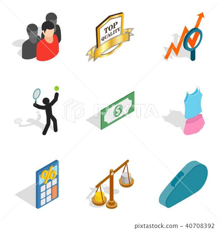 Nomination icons set, isometric style - Stock Illustration [40708392 ...
