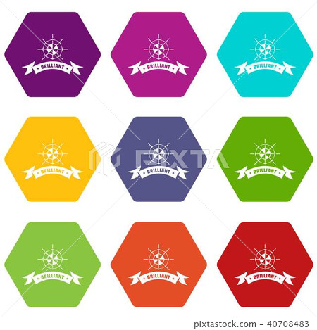 Brilliant icons set 9 vector - Stock Illustration [40708483] - PIXTA