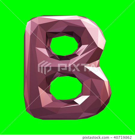 Capital latin letter B in low poly style... - Stock Illustration ...