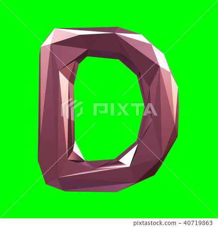 Capital latin letter D in low poly style... - Stock Illustration ...