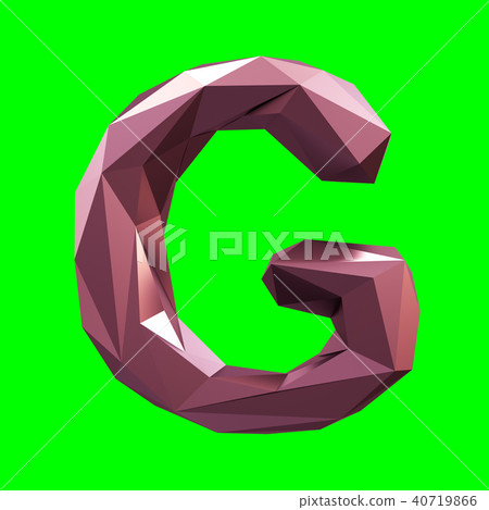Capital latin letter G in low poly style... - Stock Illustration ...