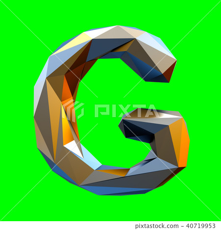 Capital latin letter G in low poly style... - Stock Illustration ...