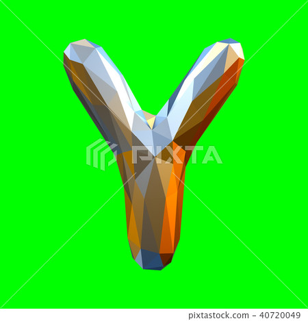Capital latin letter Y in low poly style... - Stock Illustration ...