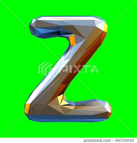 Capital latin letter Z in low poly style... - Stock Illustration ...
