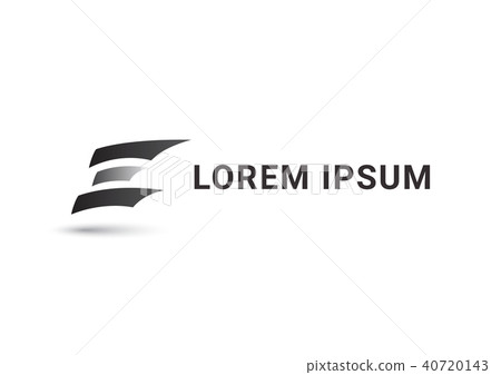 letter e logo negative space style design template - Stock Illustration ...