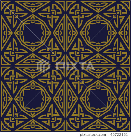 Antique gold retro pattern seamless background - Stock Illustration ...