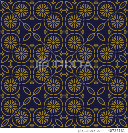 Antique gold retro pattern seamless background - Stock Illustration ...