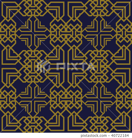 Antique gold retro pattern seamless background - Stock Illustration ...