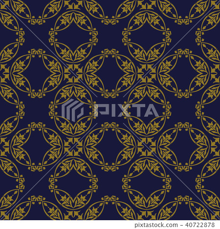 Antique gold retro pattern seamless background - Stock Illustration ...