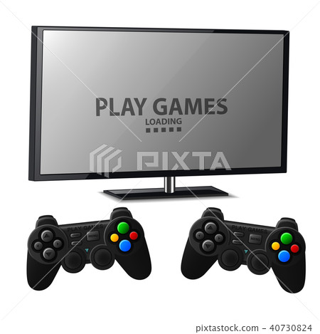 Play games console with two joysticks - Stock Illustration [40730824 ...