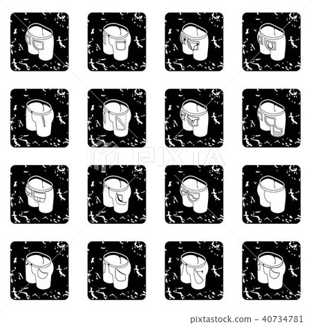 Pants pockets design icons set grunge vector - Stock Illustration ...