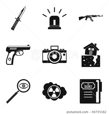 Temptation icons set, simple style - Stock Illustration [40735382] - PIXTA