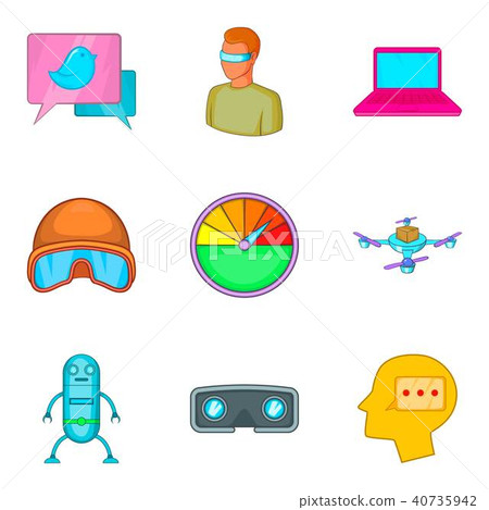 Game time icons set, cartoon style - Stock Illustration [40735942] - PIXTA