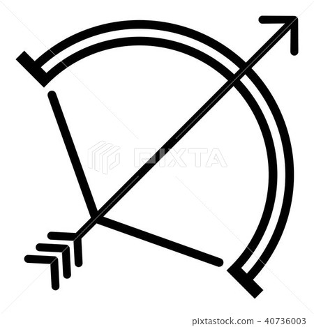 Bow string icon, simple style - Stock Illustration [40736003] - PIXTA