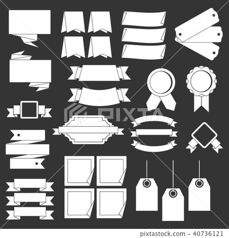 Different colorful labels icons set grey vector - Stock Illustration ...