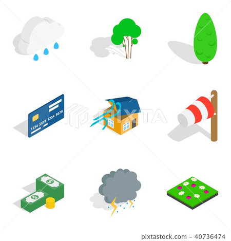 Fix health icons set, isometric style - Stock Illustration [40736474 ...