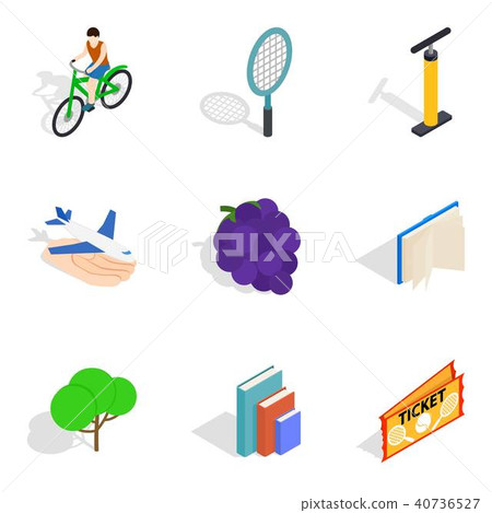 Service life icons set, isometric style - Stock Illustration [40736527 ...