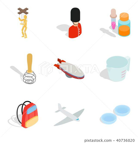 Handicraft icons set, isometric style - Stock Illustration [40736820 ...