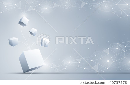Cubes connection. Abstract background. - Stock Illustration [40737378 ...