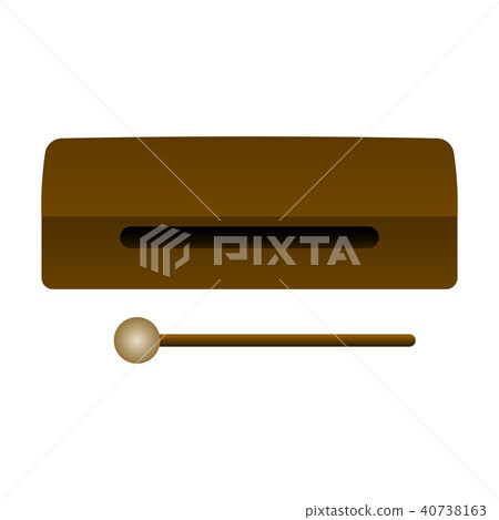 Isolated wood block. Musical instrument - Stock Illustration [40738163 ...