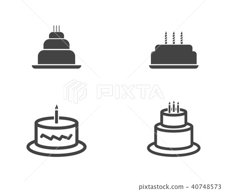 Cake sign icon vector illustration design template - Stock Illustration ...