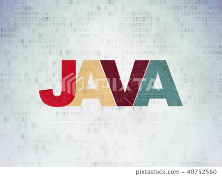 Database concept: Java on Digital Data Paper... - Stock Illustration ...