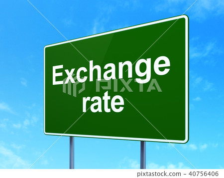 Currency concept: Exchange Rate on road sign... - Stock Illustration ...
