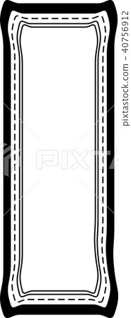 Black patch rectangle - Stock Illustration [40756912] - PIXTA