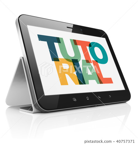 Education concept: Tablet Computer with... - Stock Illustration ...