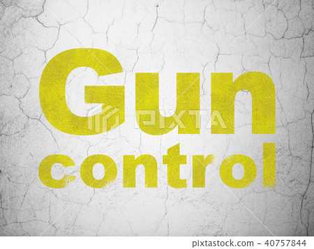 Privacy concept: Gun Control on wall background - Stock Illustration ...