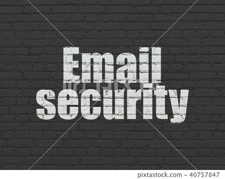 Security concept: Email Security on wall... - Stock Illustration ...