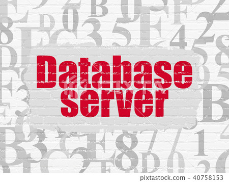 Database concept: Database Server on wall... - Stock Illustration ...