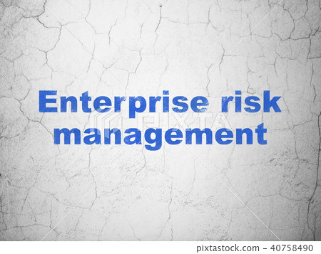 Business concept: Enterprise Risk Management on...-插圖素材 [40758490 ...